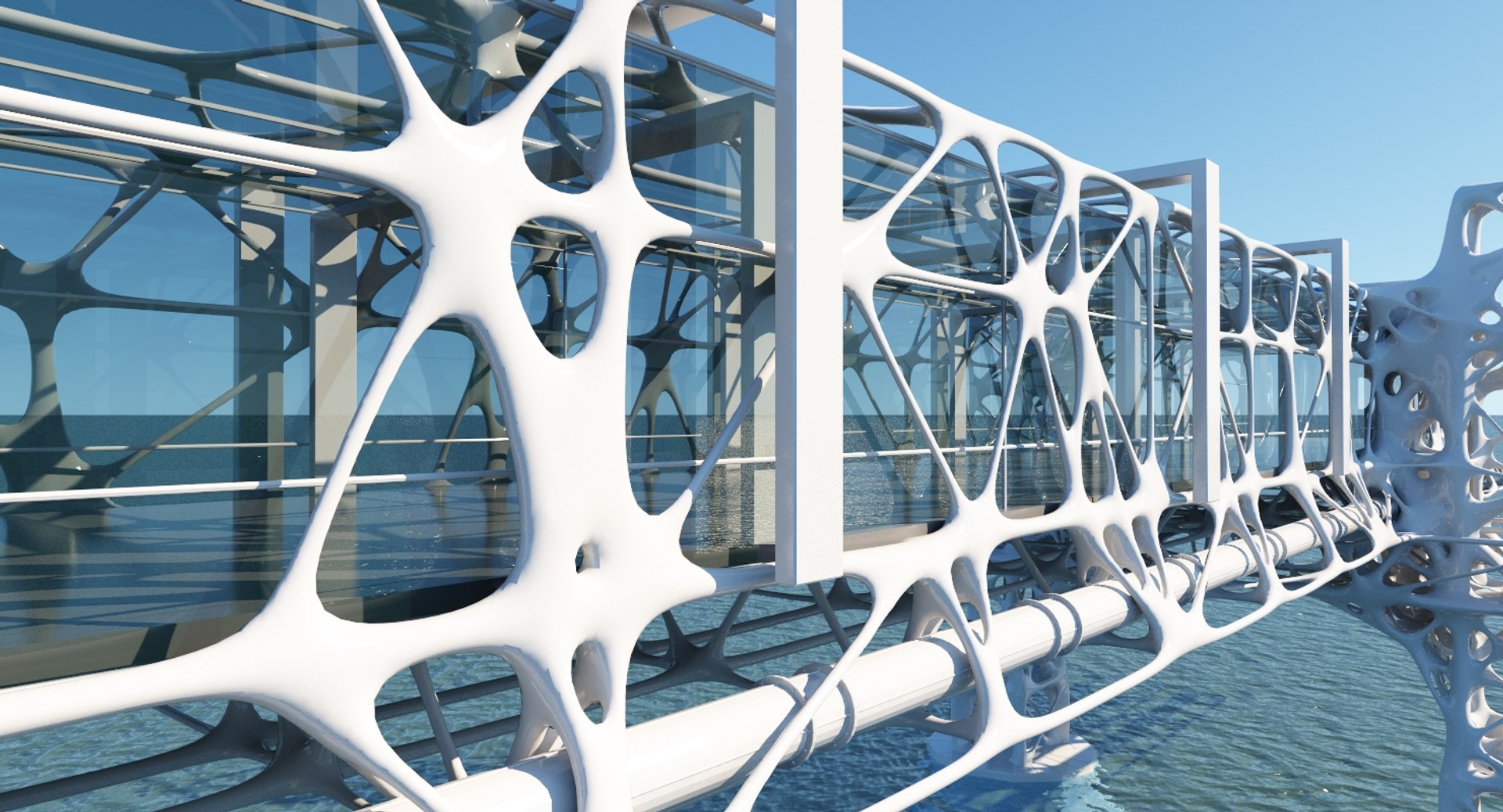 Futuristic Bridge Model - TurboSquid 1520475