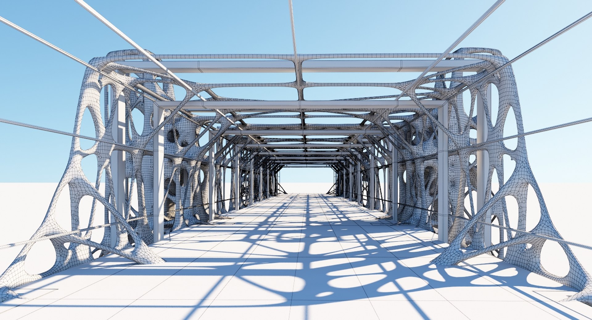 Futuristic Bridge Model - TurboSquid 1520475