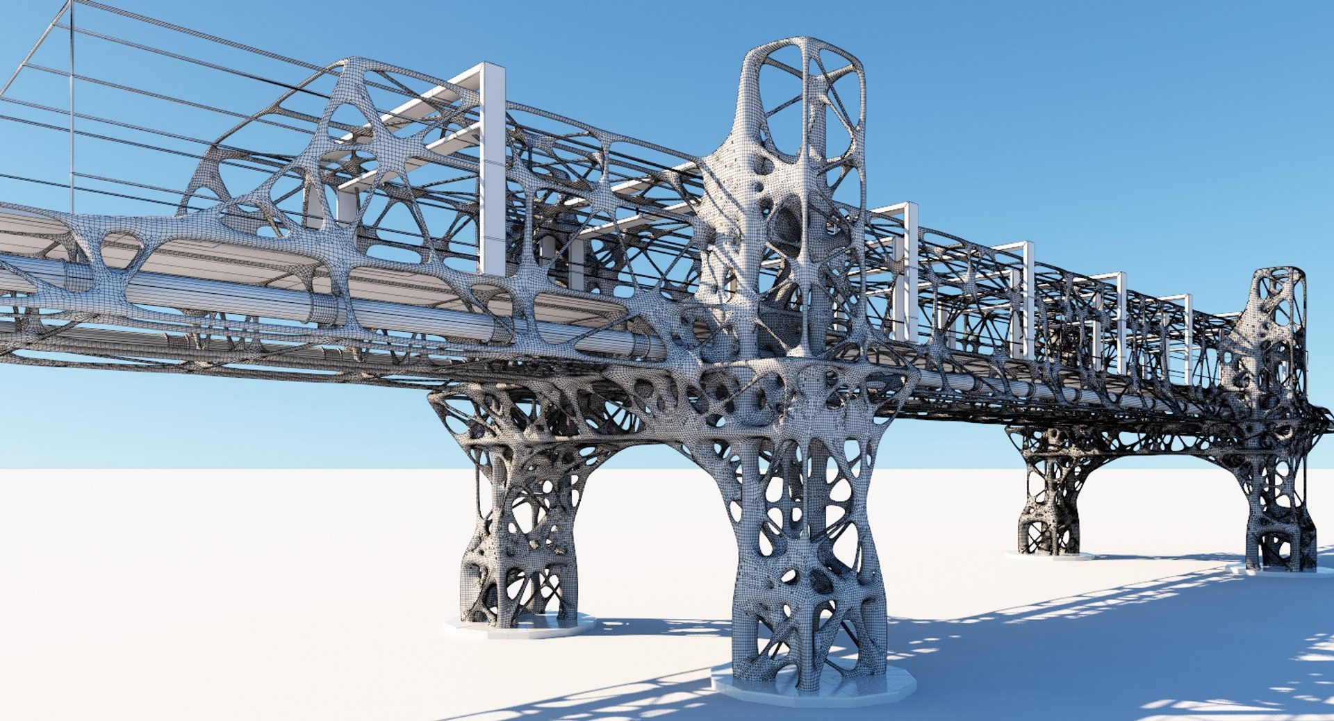 Futuristic Bridge Model - TurboSquid 1520475