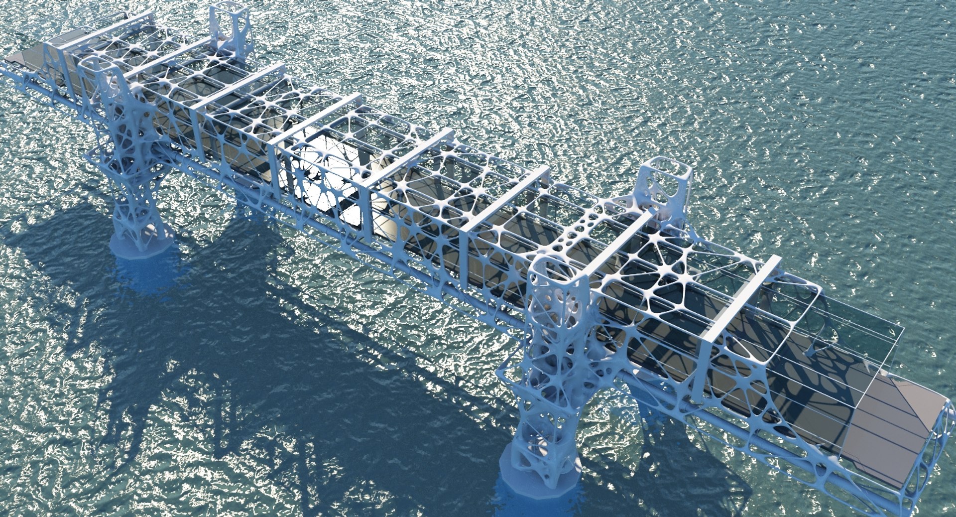 Futuristic Bridge Model - TurboSquid 1520475