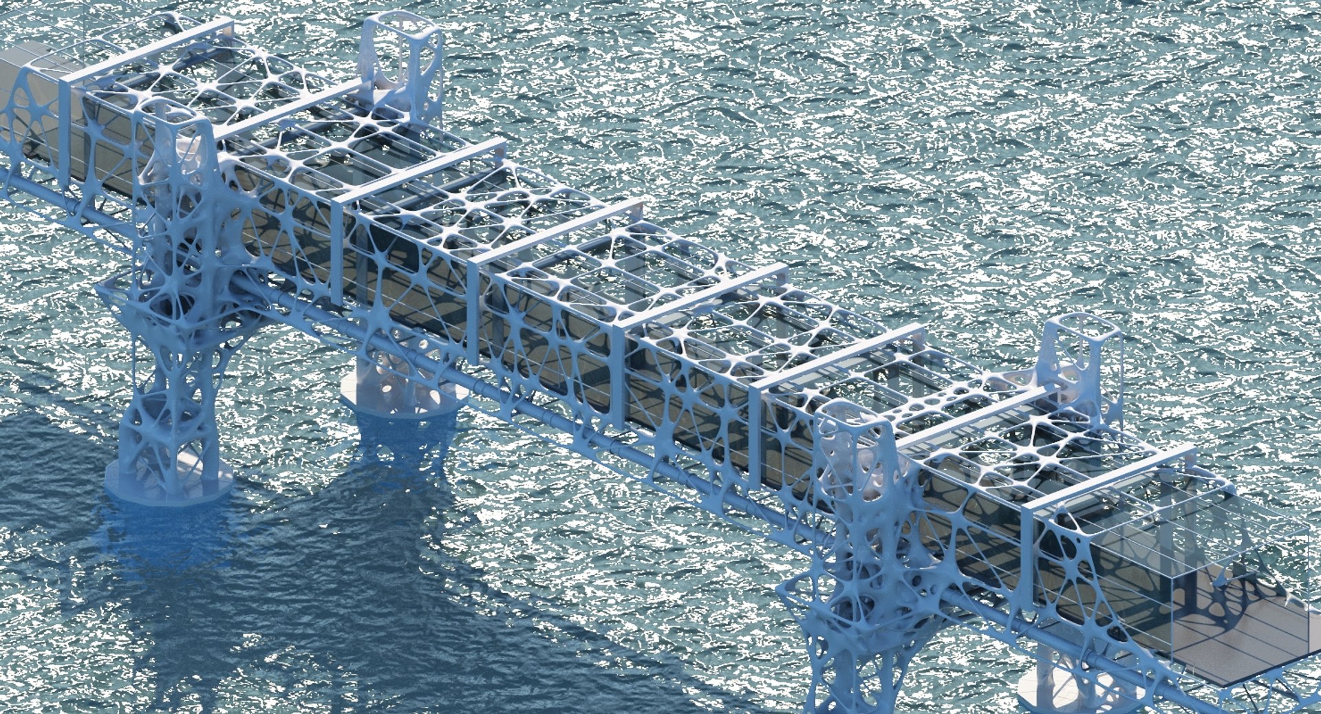 Futuristic Bridge Model - TurboSquid 1520475