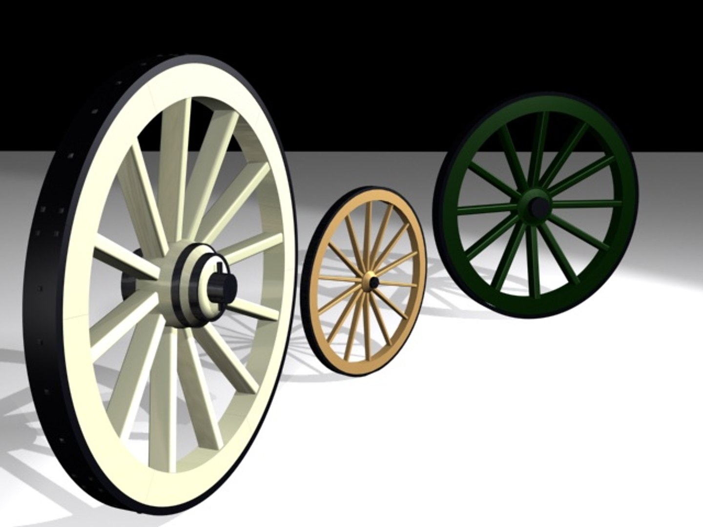 3d Model Of Wagons Wheels