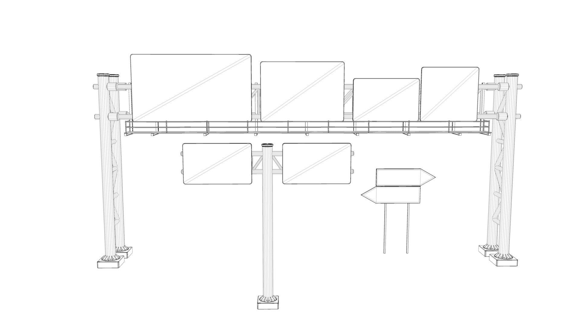 Highway Sign Collection 3D Model - TurboSquid 1919239