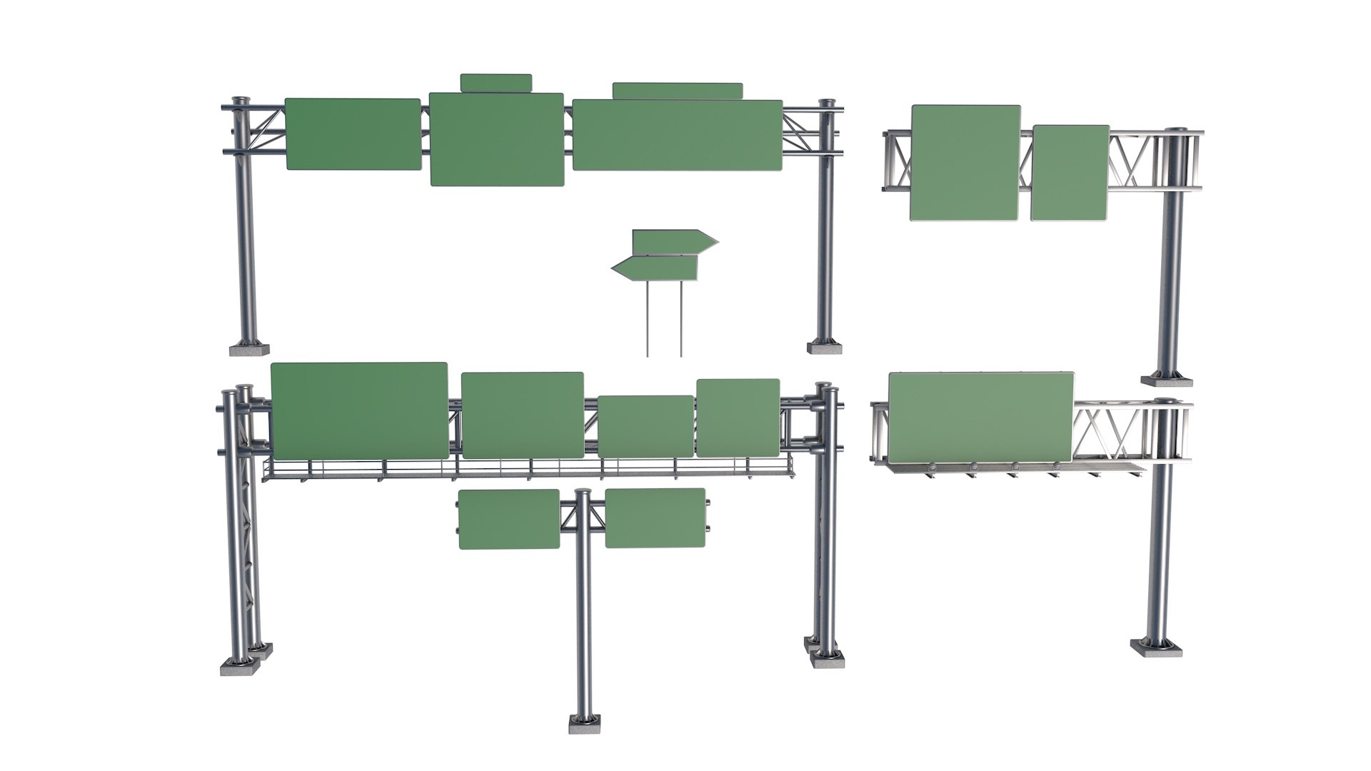 Highway Sign Collection 3D model - TurboSquid 1919239