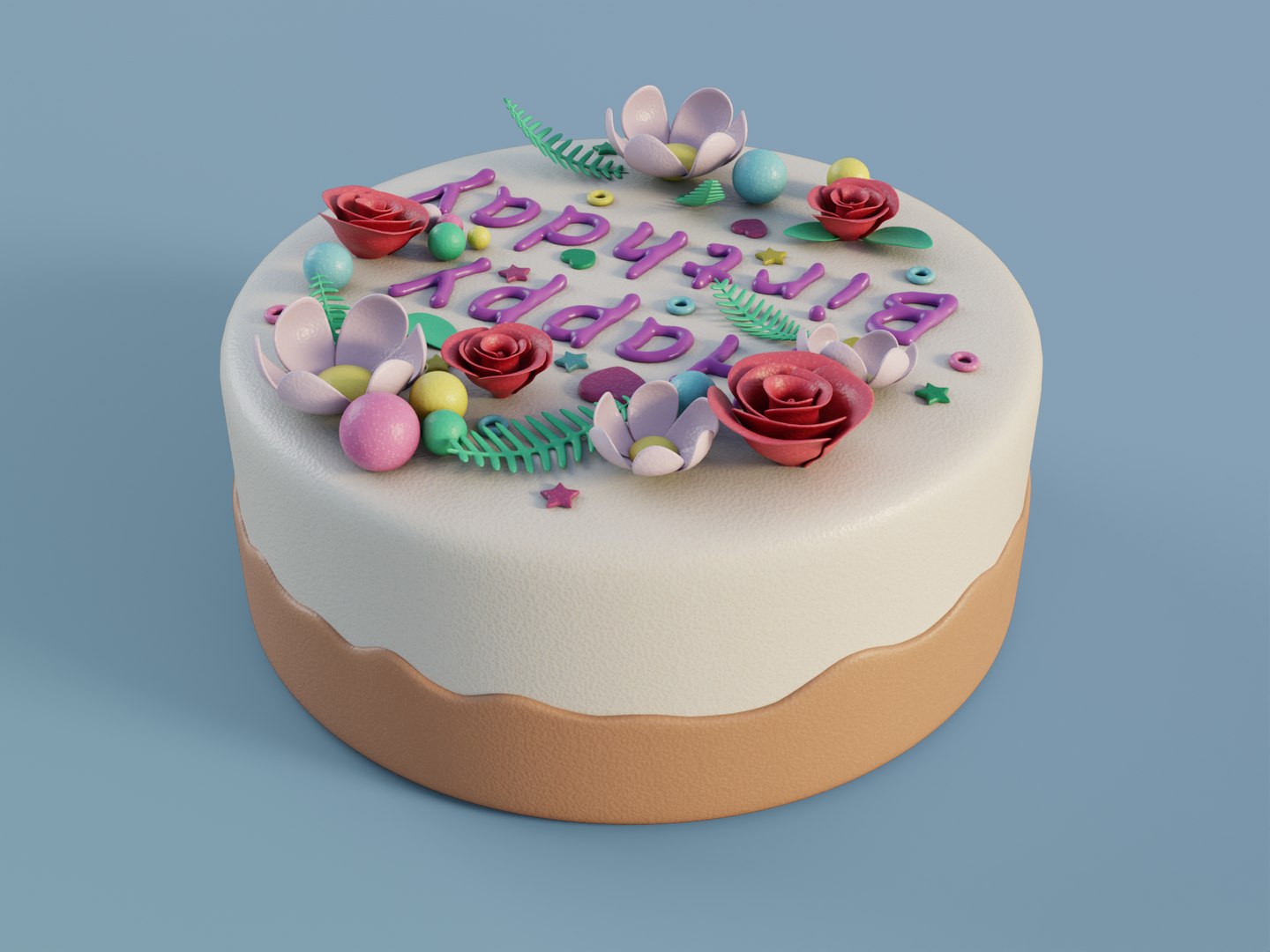 3D Birthday Cake - TurboSquid 2179571