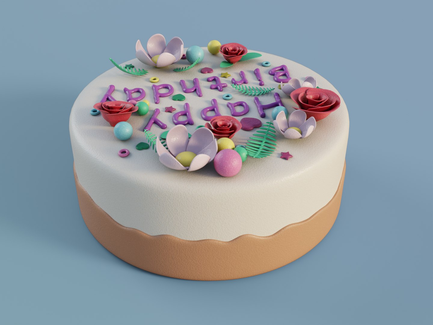 3D Birthday Cake - TurboSquid 2179571