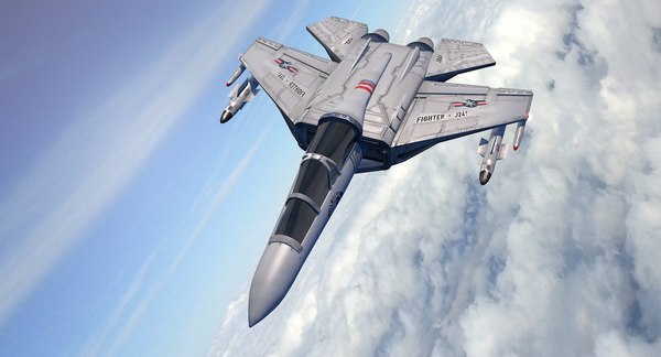 3d war jet fighter aircraft