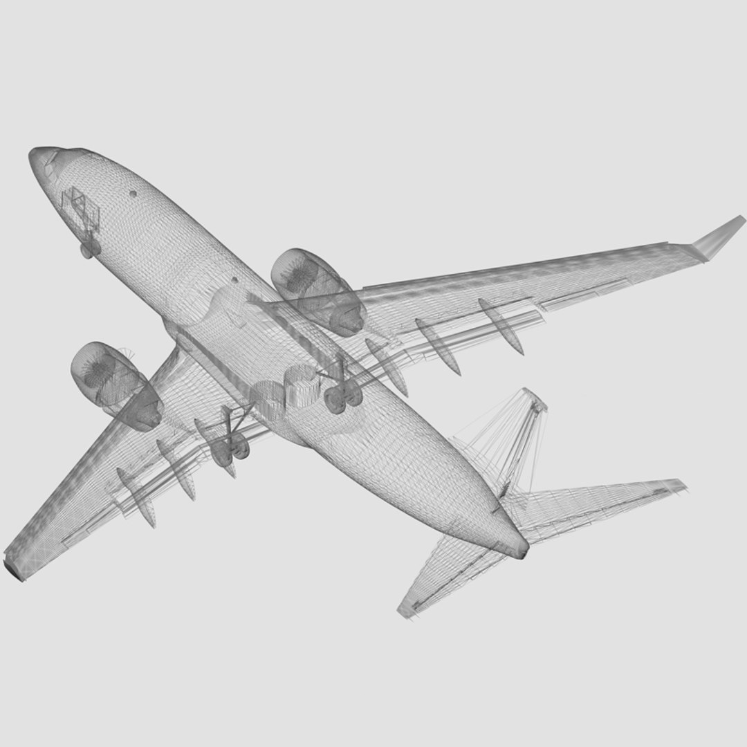 3d boeing 737-700 united airlines model