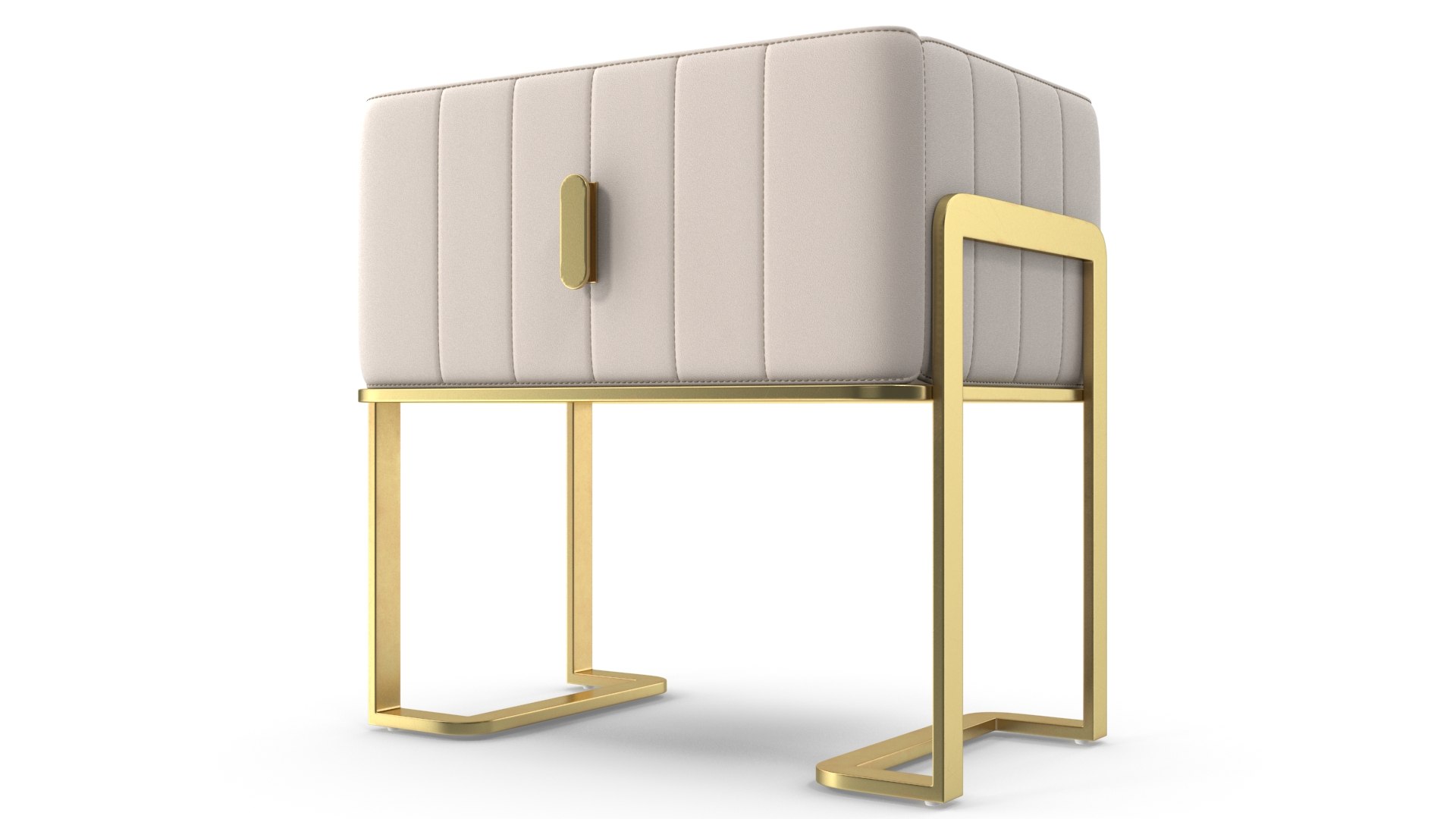 3D Modern Champagne Nightstand Model - TurboSquid 2314536