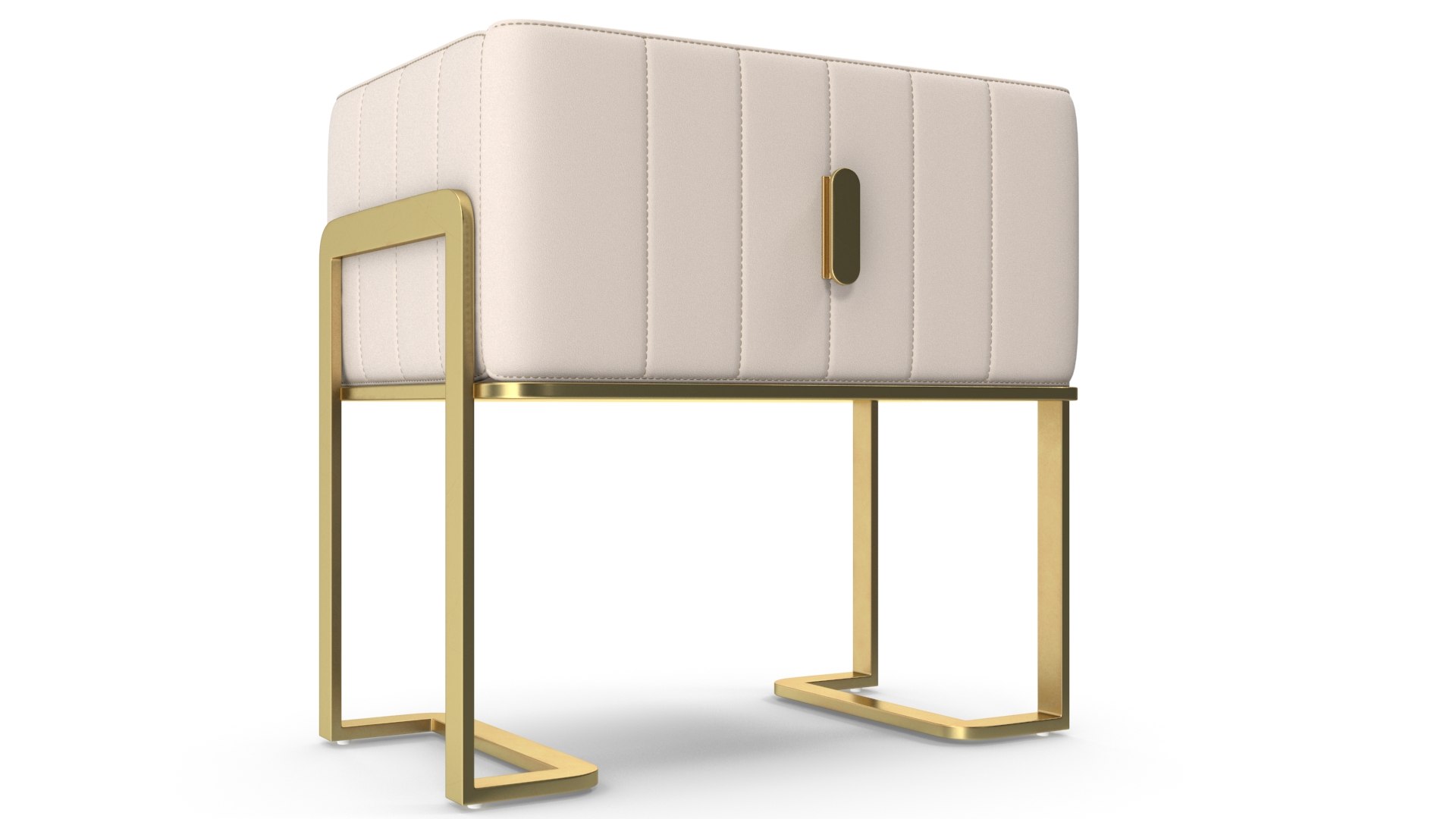 3D Modern Champagne Nightstand Model - TurboSquid 2314536