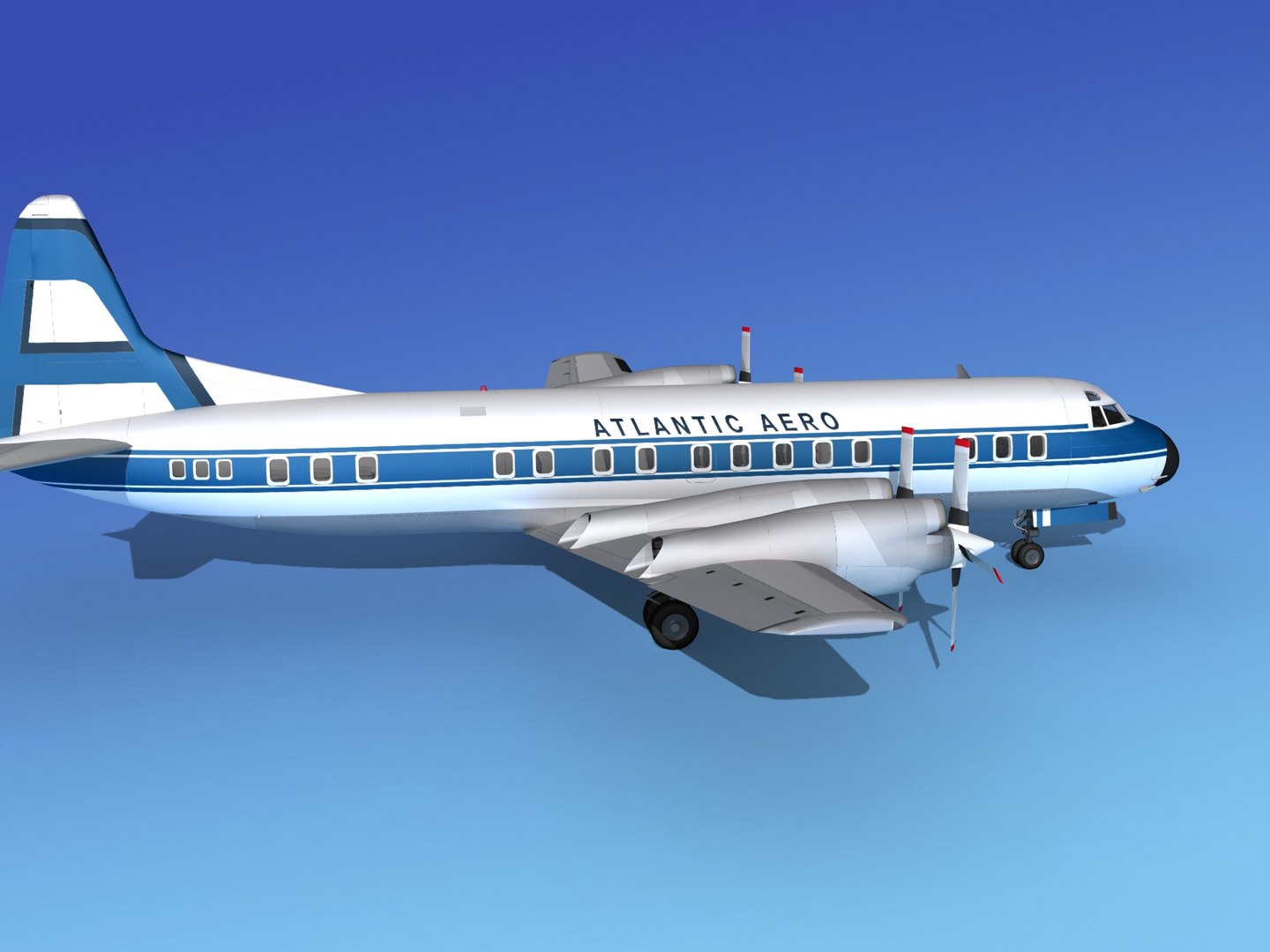 propellers l188 electra lockheed 3d model