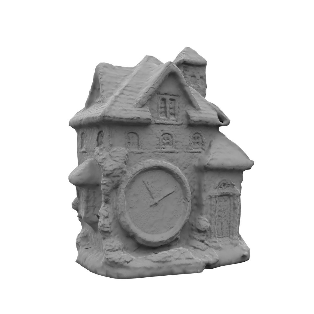 Scanned Clock House Decoration 3D model - TurboSquid 2098455