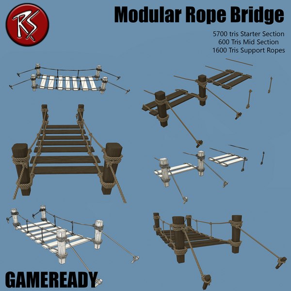 rope bridge 3d model