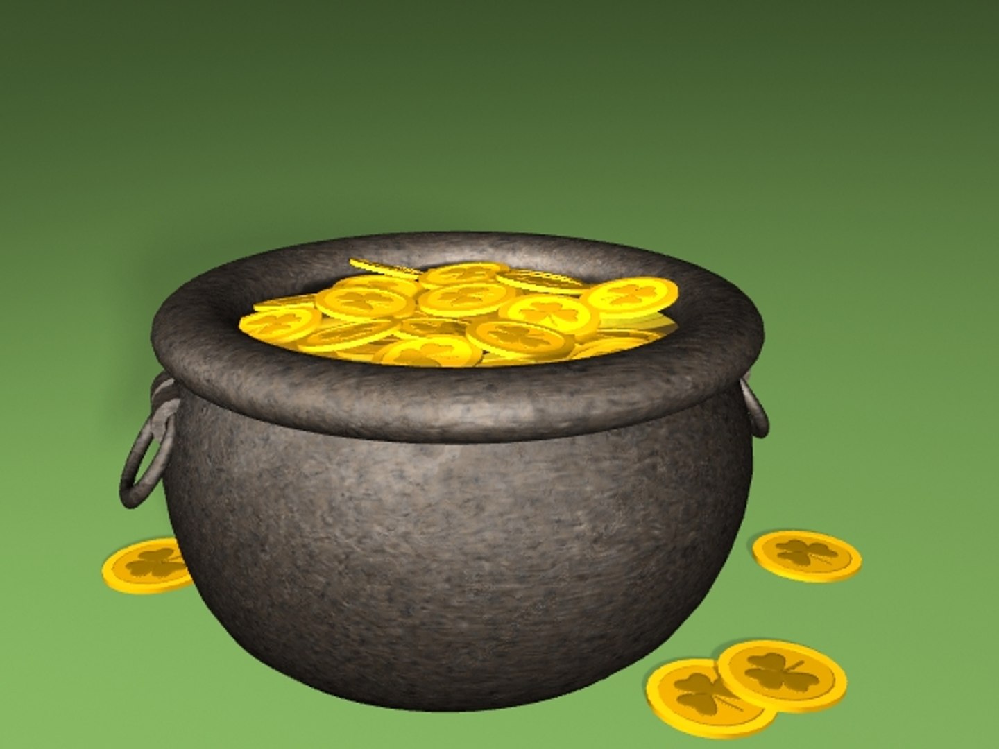 3d Model Pot Gold