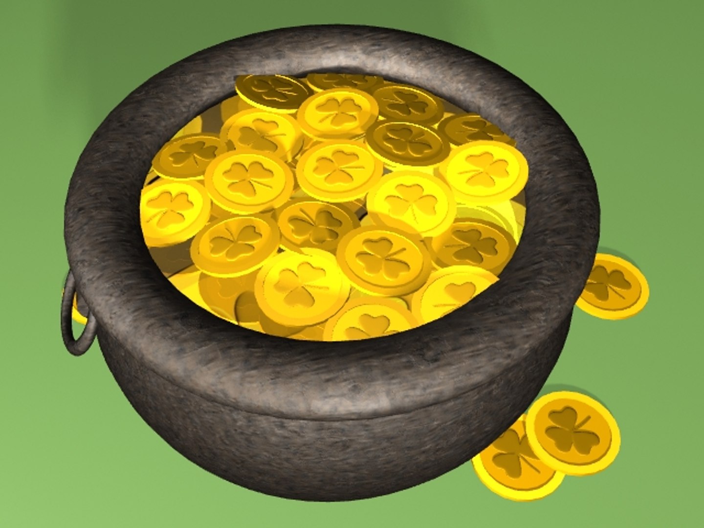 3d Model Pot Gold