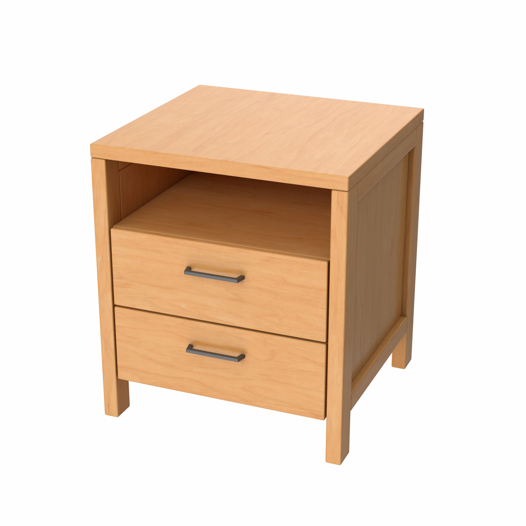 3D Wooden Bedside Table Model - TurboSquid 1858103