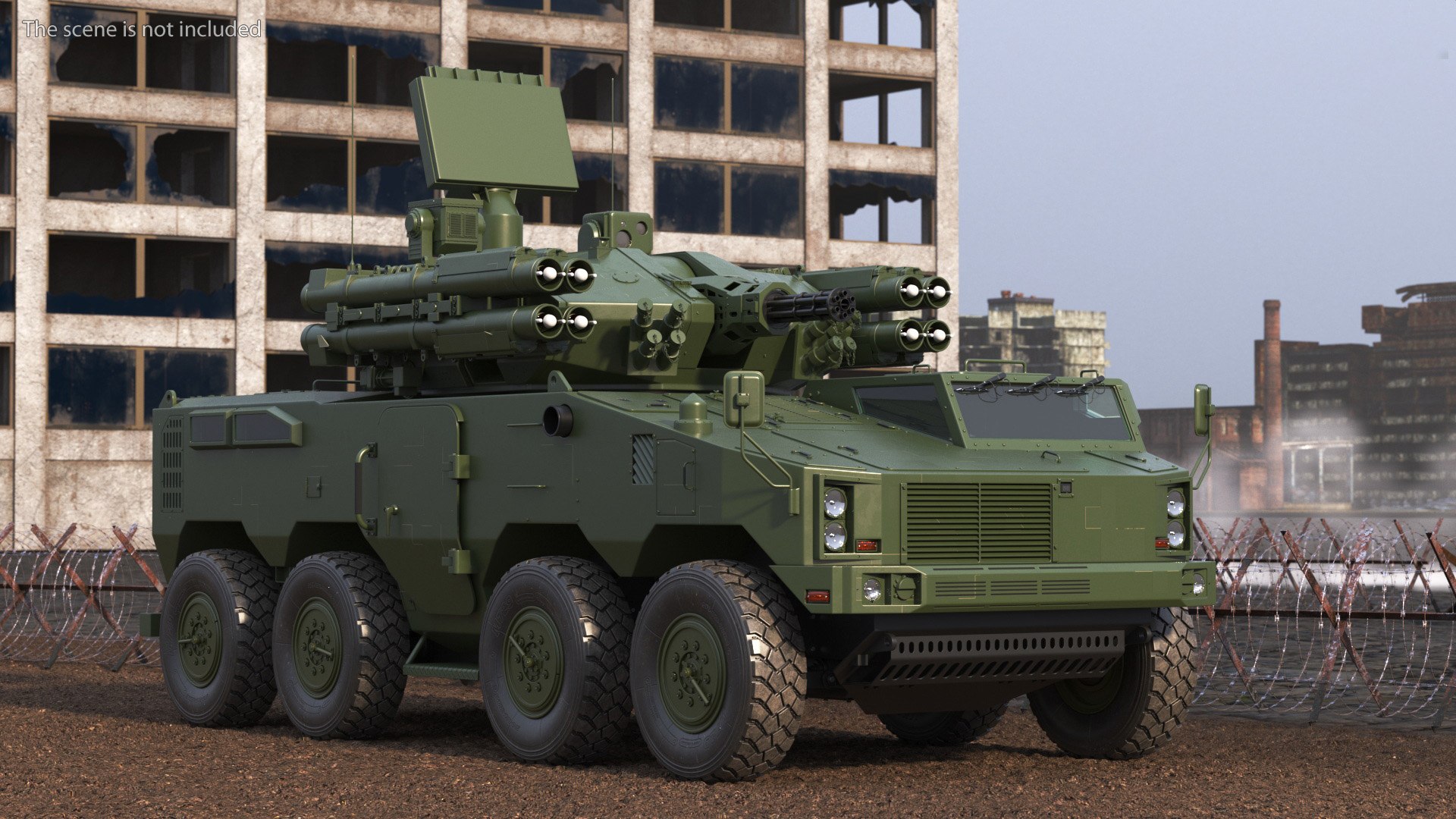 Type 625E Surface To Air Defense Green Rigged 3D Model - TurboSquid 2367802