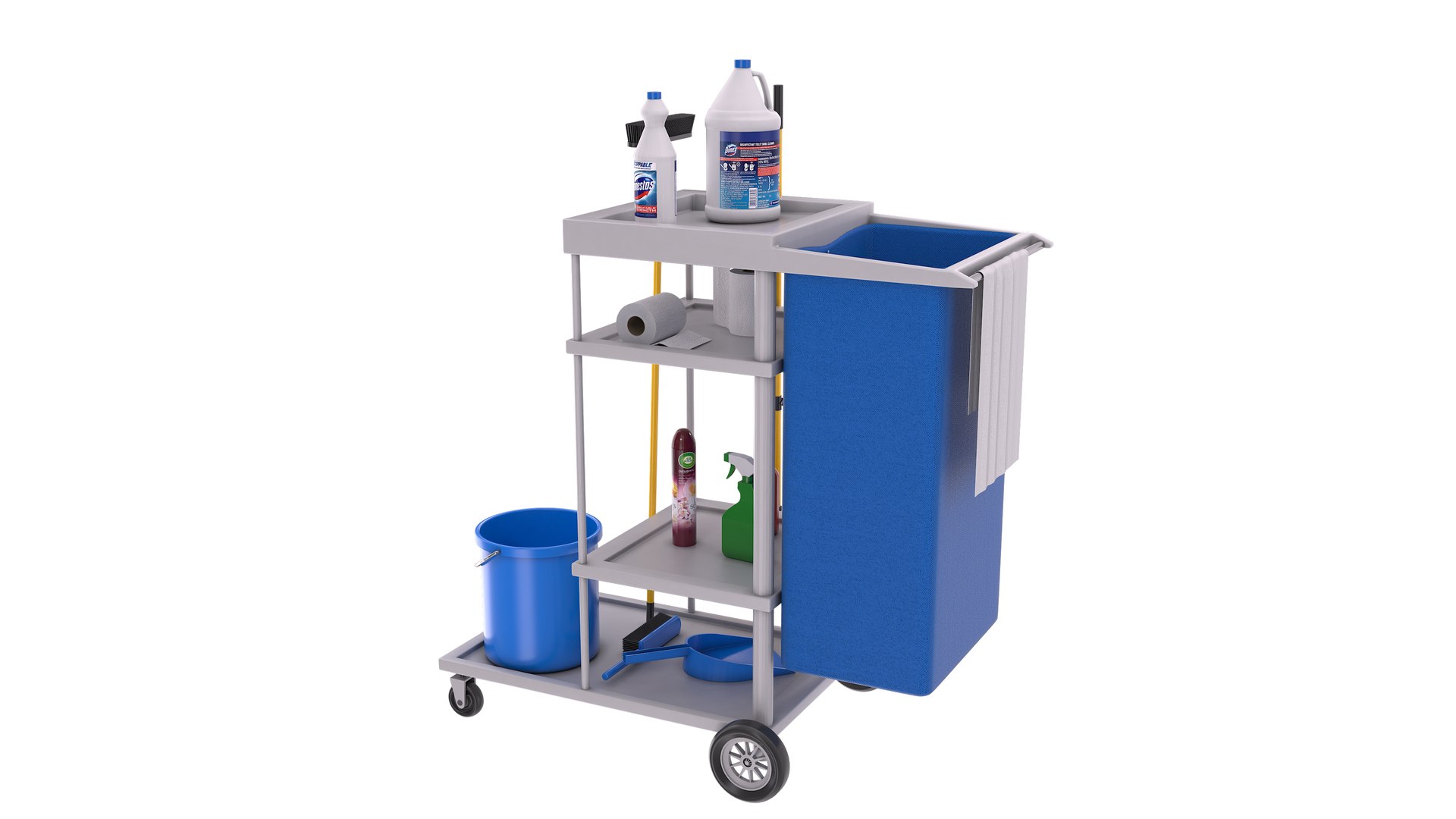 3D Model Floor Cleaner Machine And Cart - TurboSquid 2257689