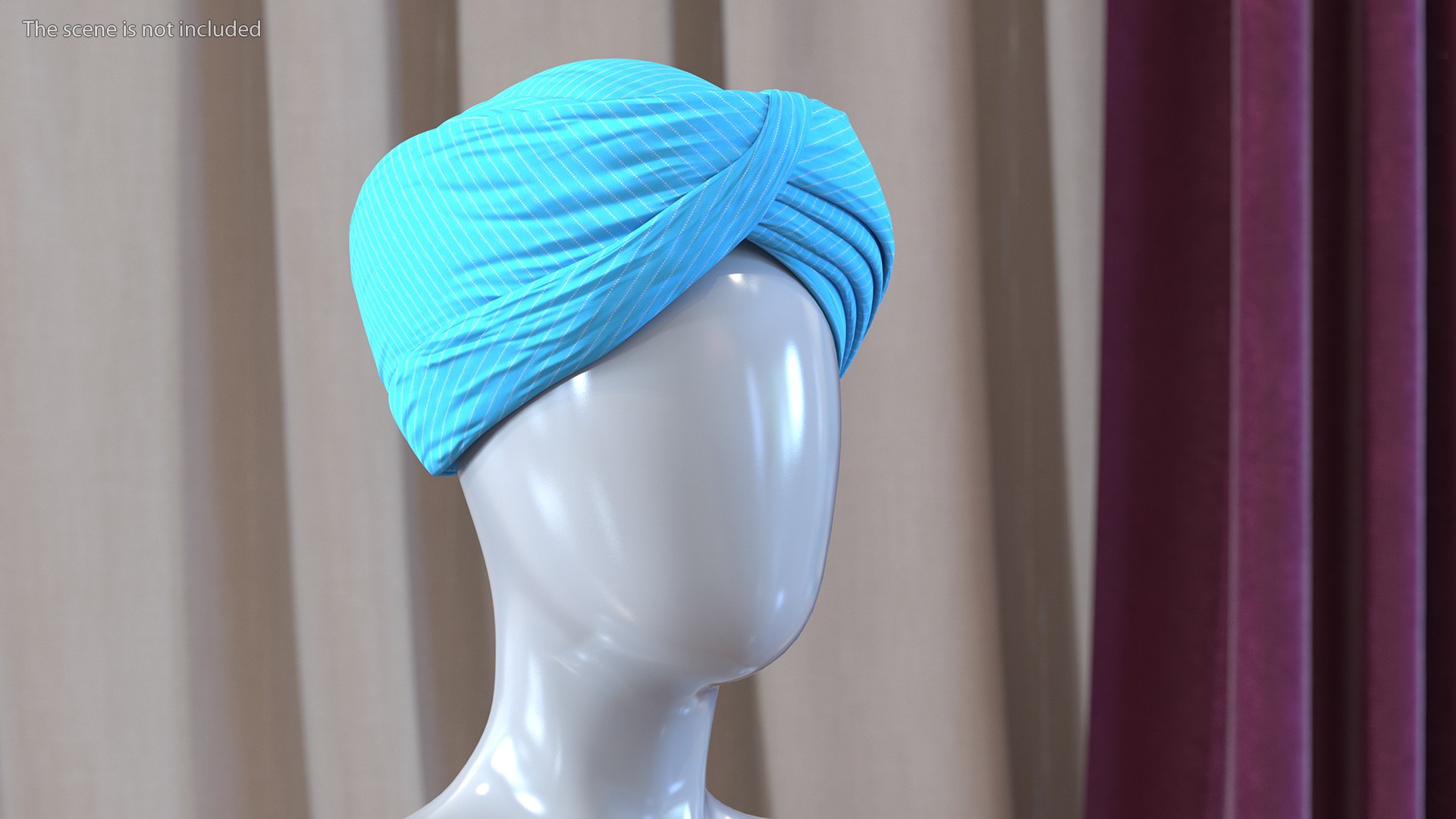 Turban Blue 3D Model - TurboSquid 1903641