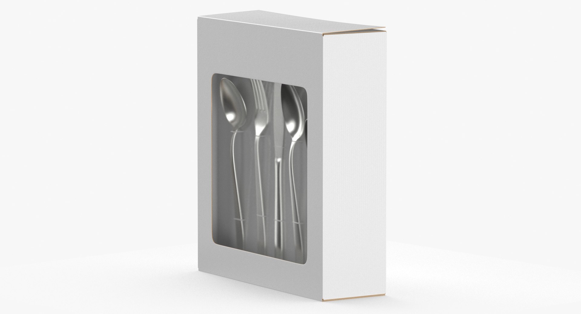 3D Cutlery Boxes Type 02 Silver And Brass Blank Or Generic Box Model ...