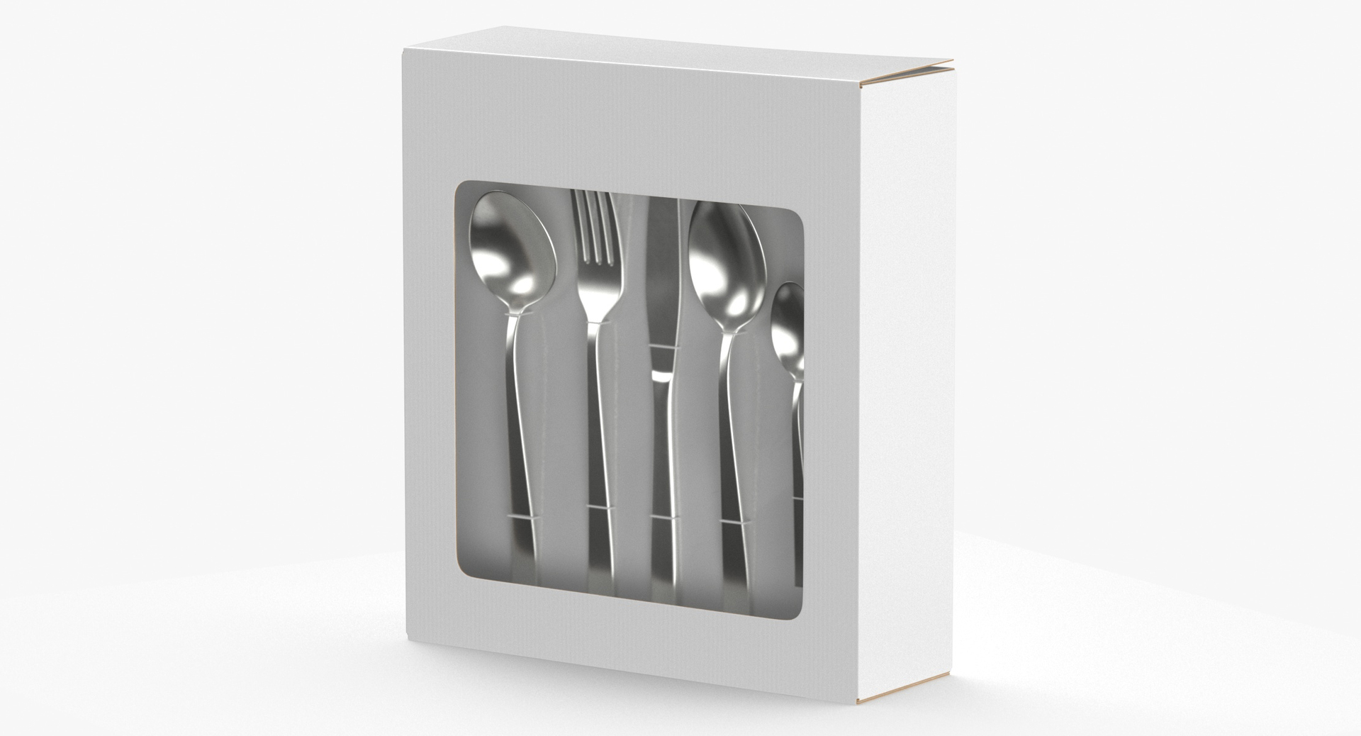 3D Cutlery Boxes Type 02 Silver And Brass Blank Or Generic Box Model ...