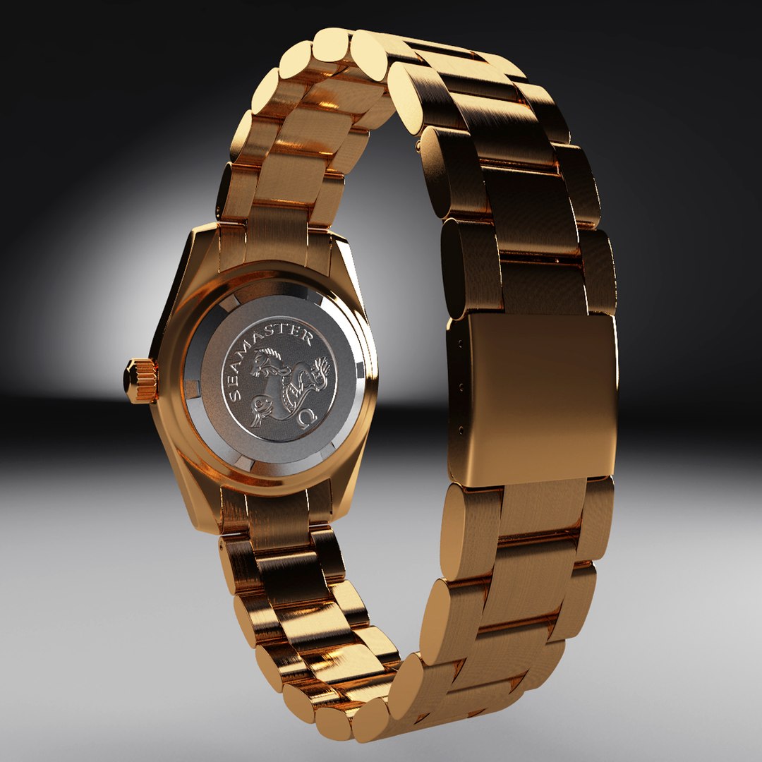 3d Diamond Watch Omega Seamaster Model