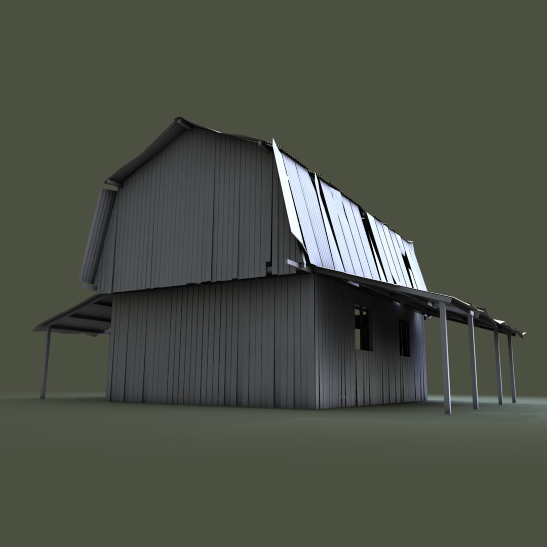 old wooden barn 3d model