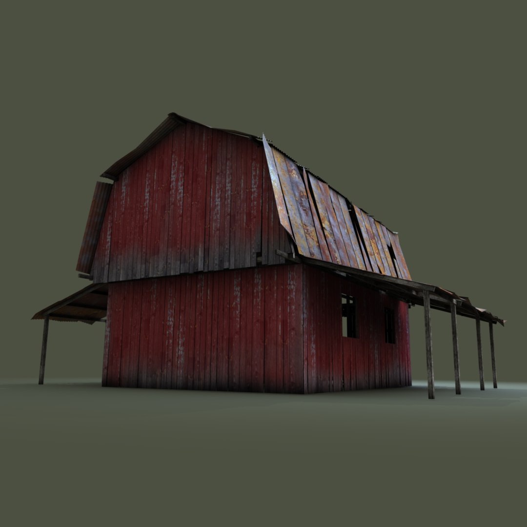 old wooden barn 3d model