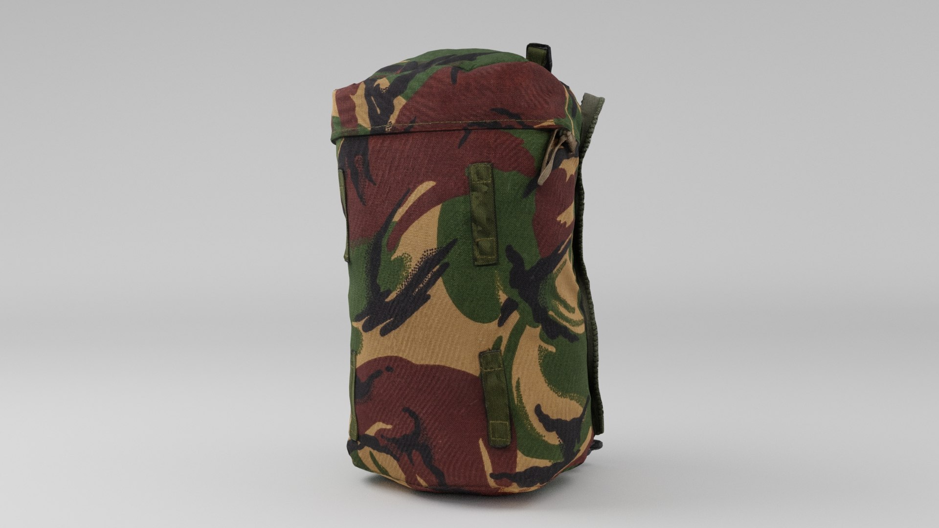 Tactical Military Field Sack Or Backpack Pouch For Soldiers 3D Model ...
