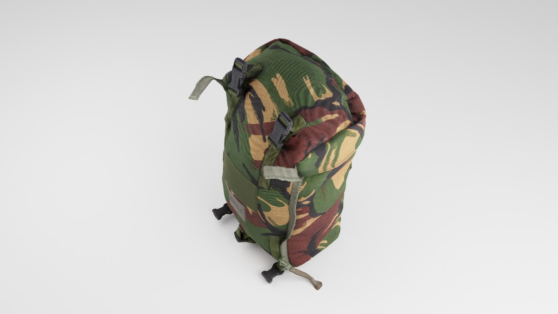 Tactical Military Field Sack Or Backpack Pouch For Soldiers 3D Model ...