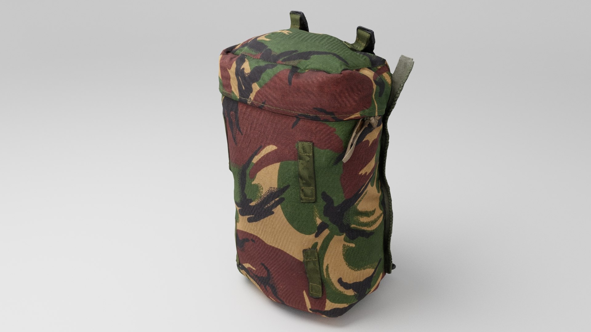 Tactical Military Field Sack Or Backpack Pouch For Soldiers 3D Model ...