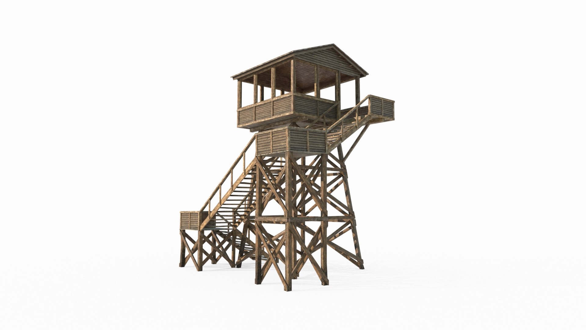 The Military Building Observation Tower 3D Model - TurboSquid 2333382