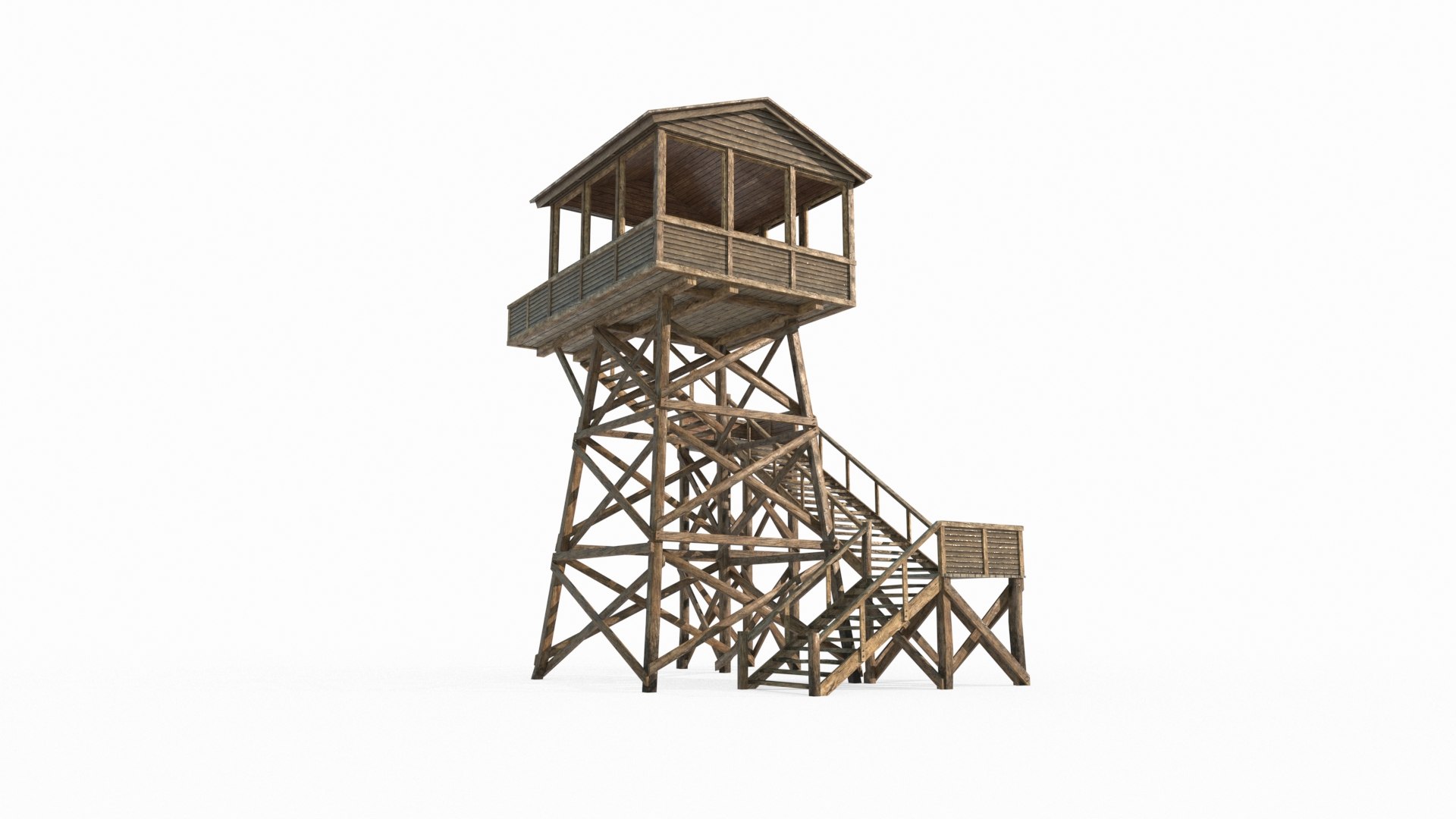 The Military Building Observation Tower 3D Model - TurboSquid 2333382