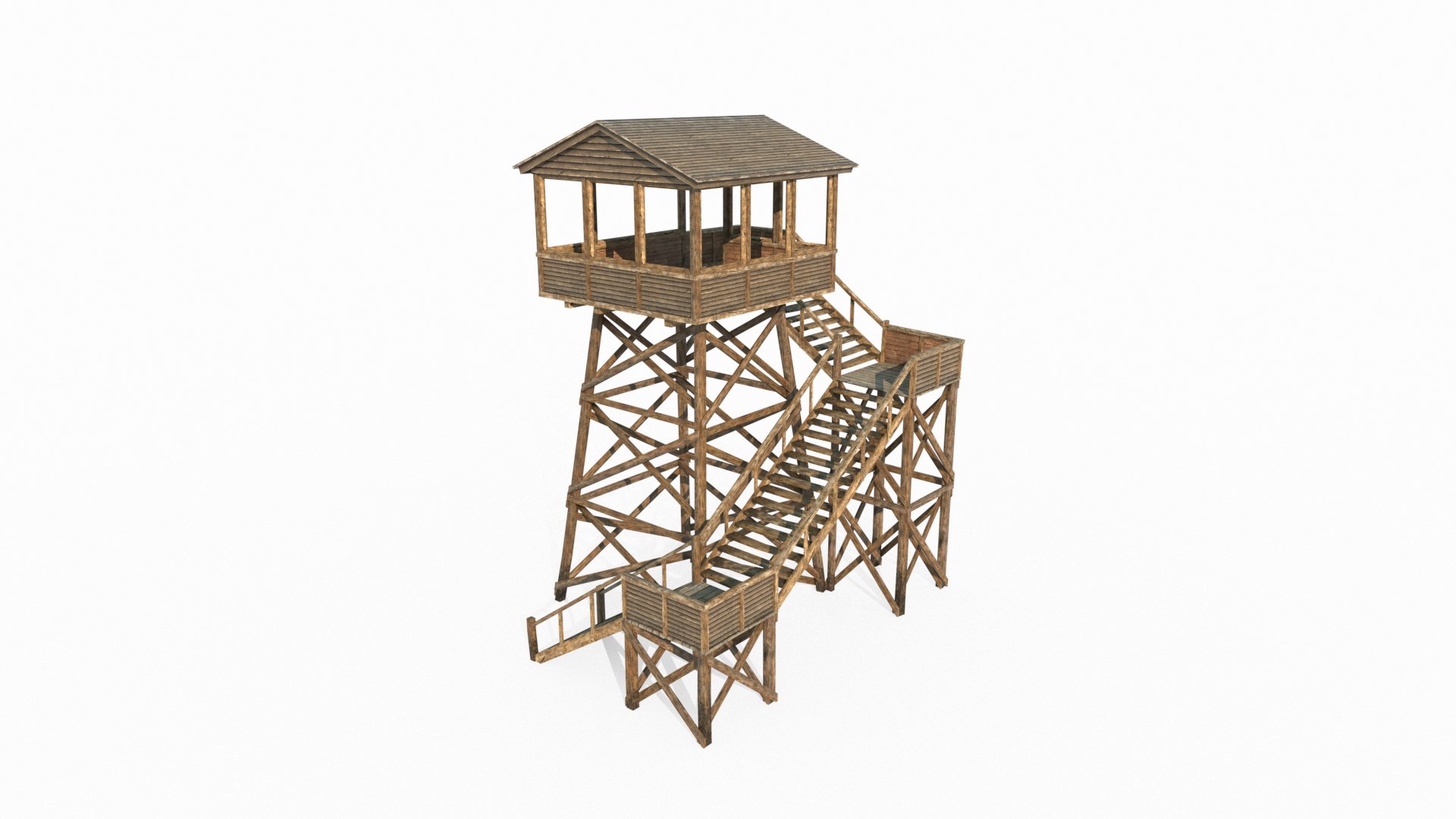 The Military Building Observation Tower 3D Model - TurboSquid 2333382