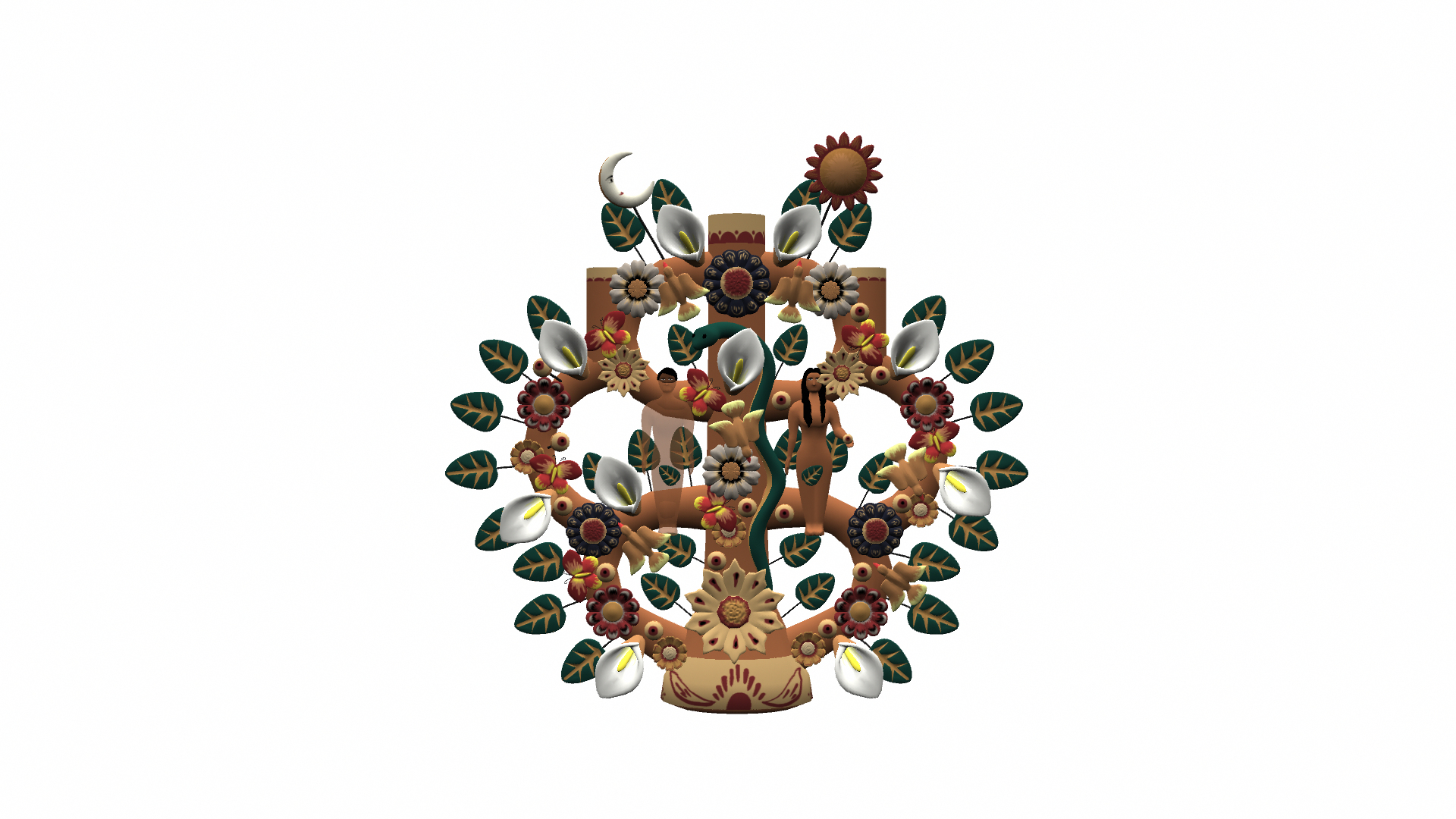 Mexican Handicraft Tree Life 3D Model - TurboSquid 1631303