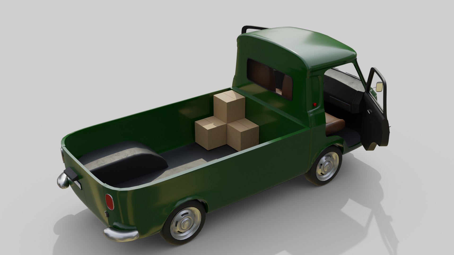3D Realistic Vintage Pickup Truck High-Detail Game-Ready Asset Model ...