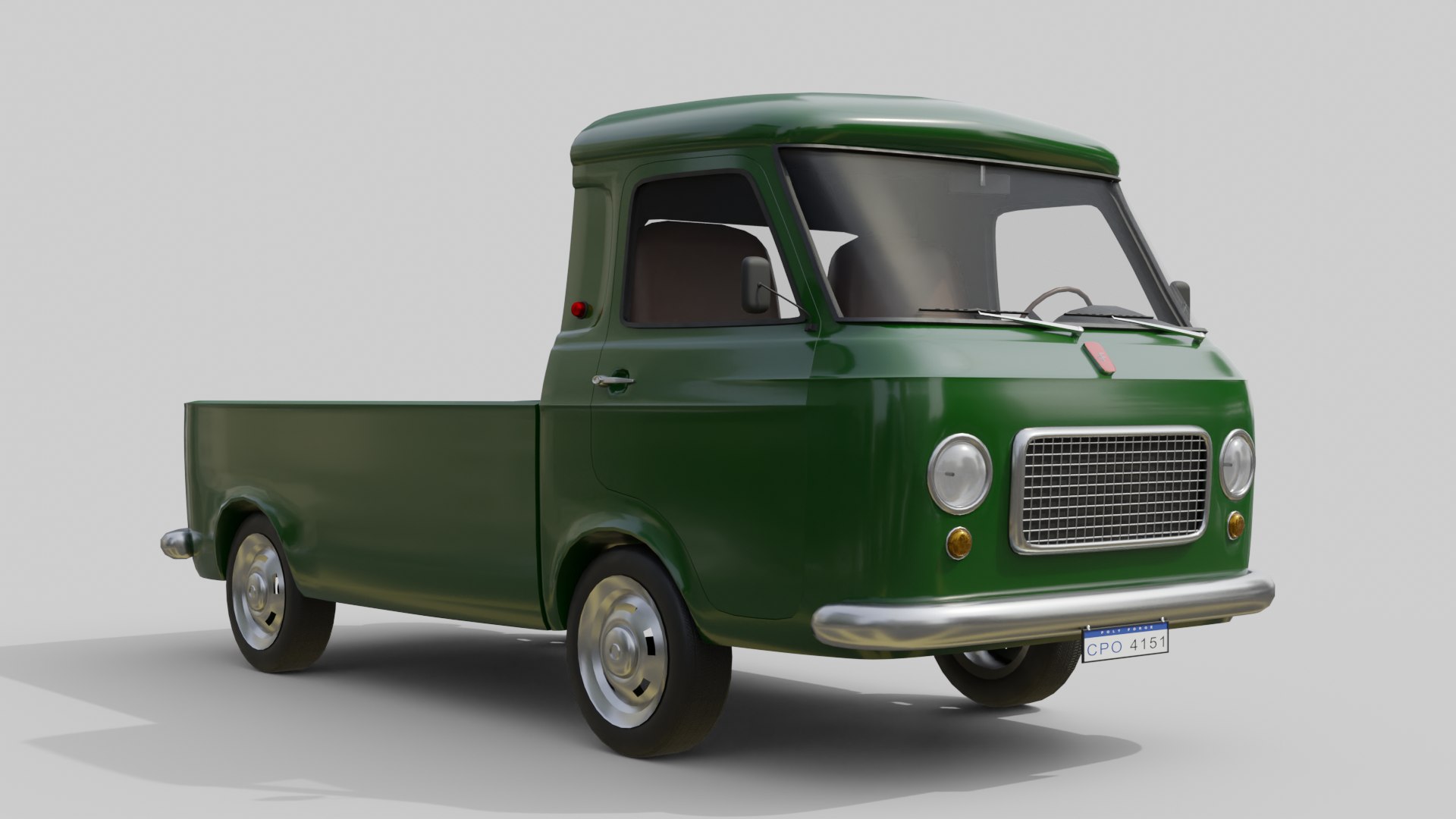 3D Realistic Vintage Pickup Truck High-Detail Game-Ready Asset Model ...