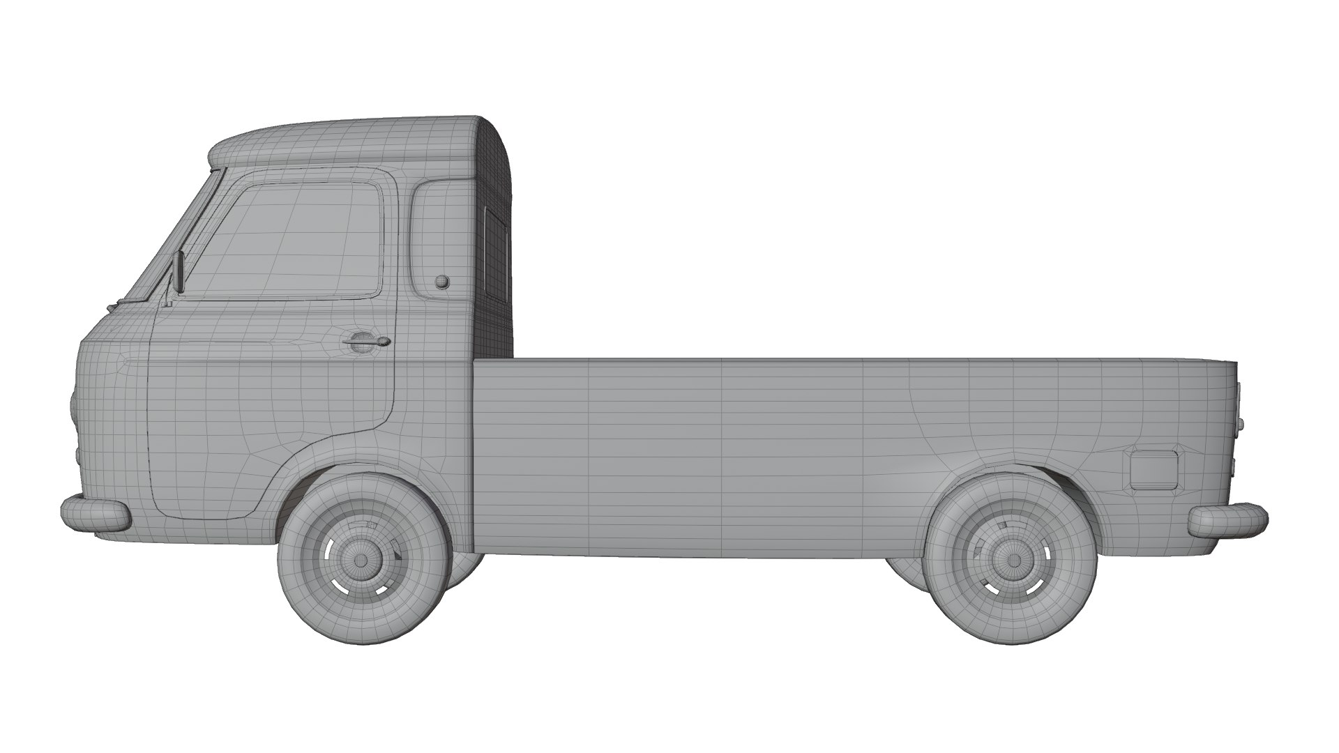 3D Realistic Vintage Pickup Truck High-Detail Game-Ready Asset Model ...