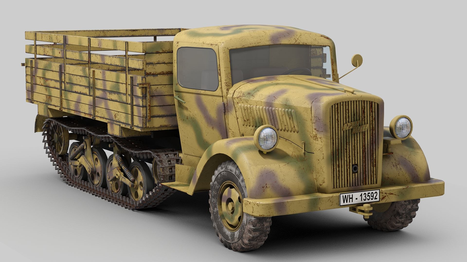 Opel Blitz Maultier Camo 3D Model - TurboSquid 2012270