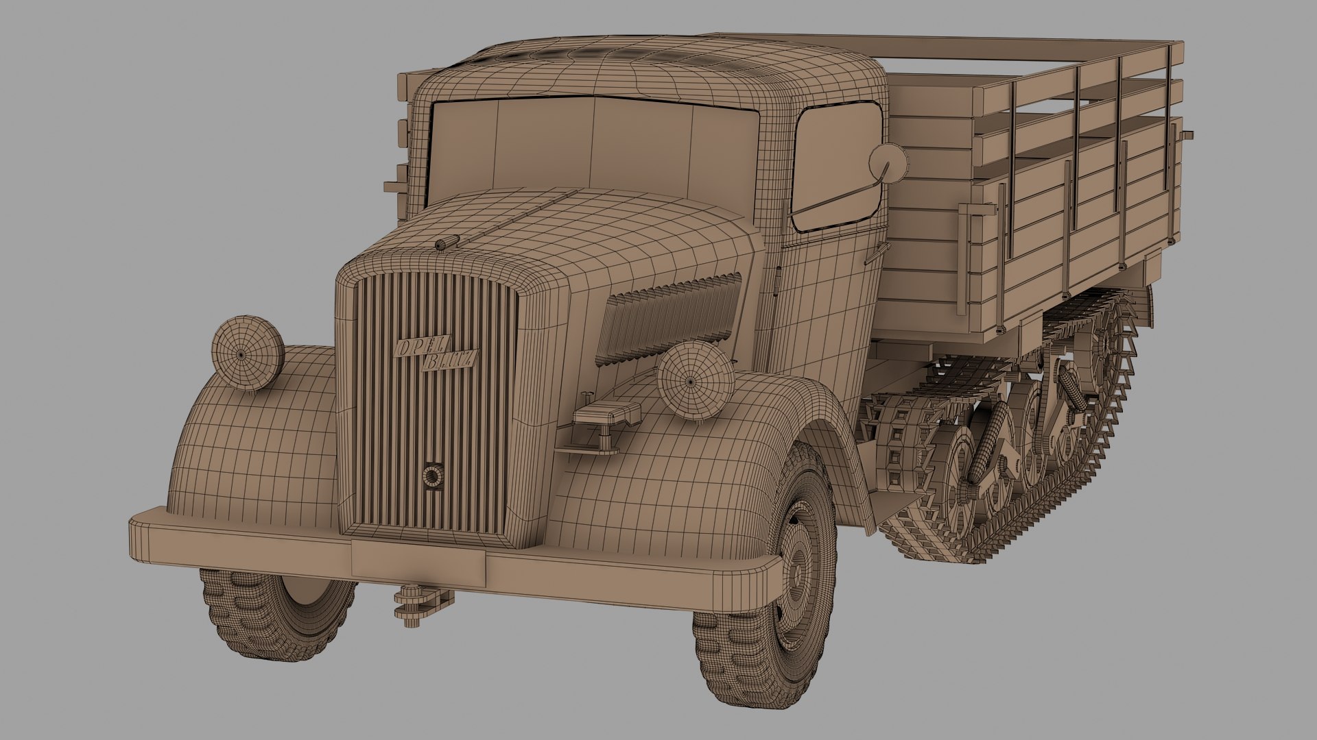 Opel Blitz Maultier Camo 3D Model - TurboSquid 2012270