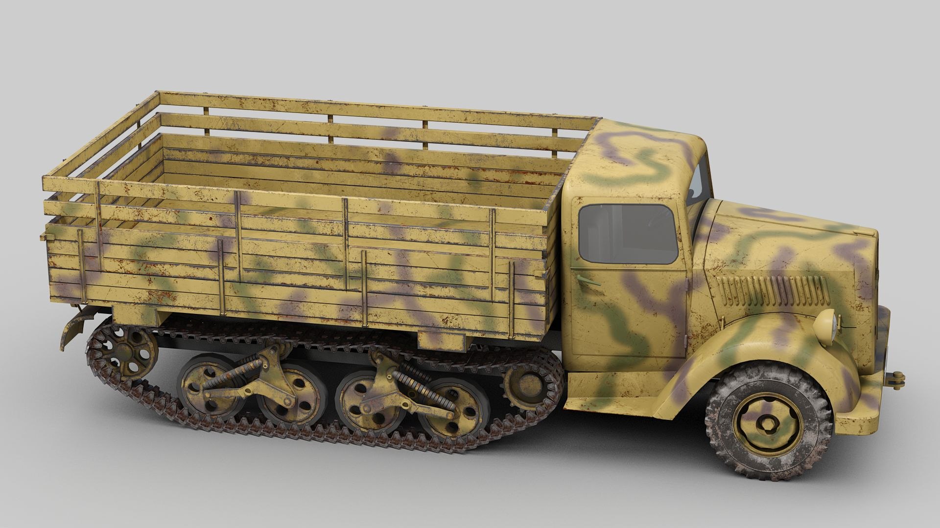 Opel Blitz Maultier Camo 3D Model - TurboSquid 2012270