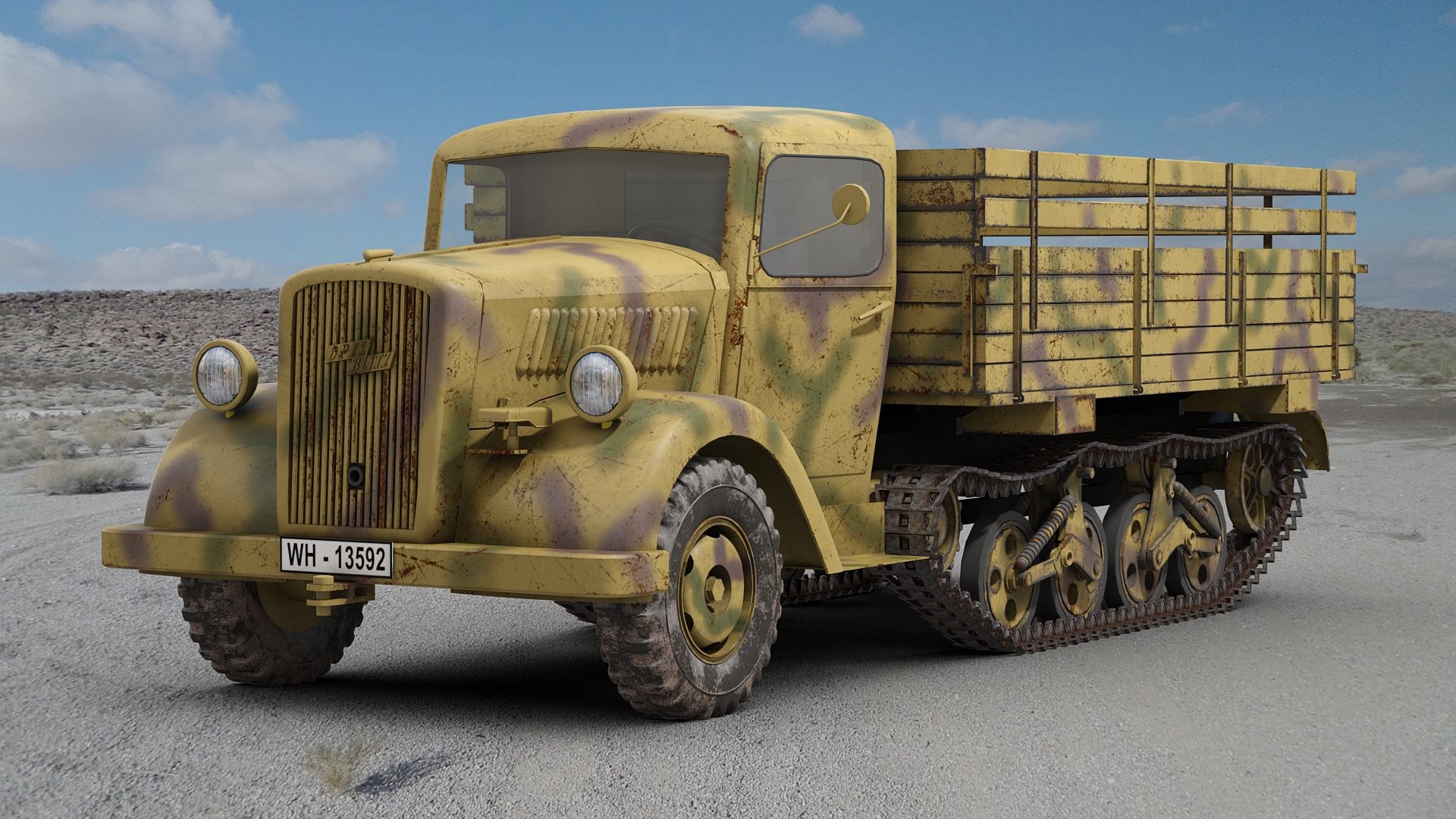 Opel Blitz Maultier Camo 3D Model - TurboSquid 2012270