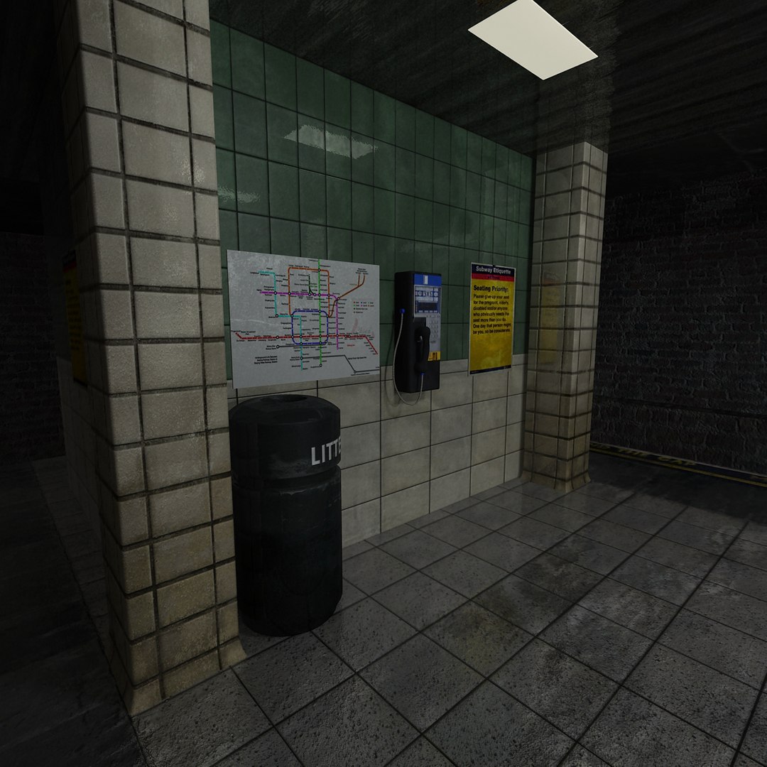 Subway Scene 3d Model
