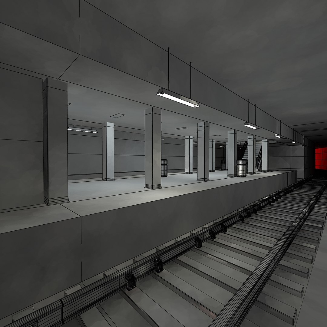 Subway Scene 3d Model