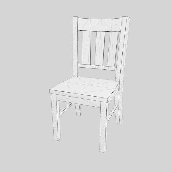 Simple wooden chair 3D - TurboSquid 1612597