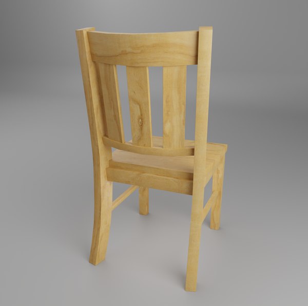 Simple wooden chair 3D - TurboSquid 1612597