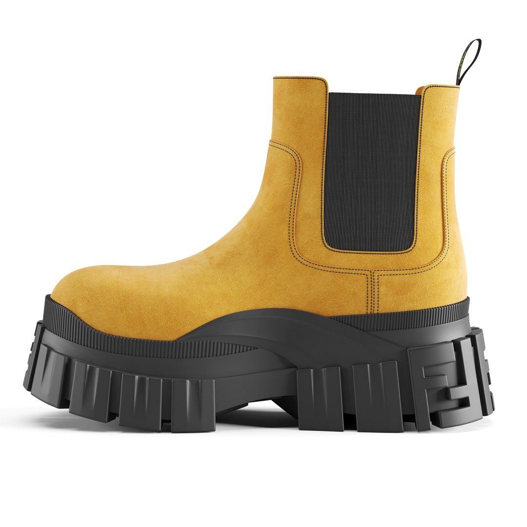 3D Fendi Force Chelsea Boots Model - TurboSquid 1821326