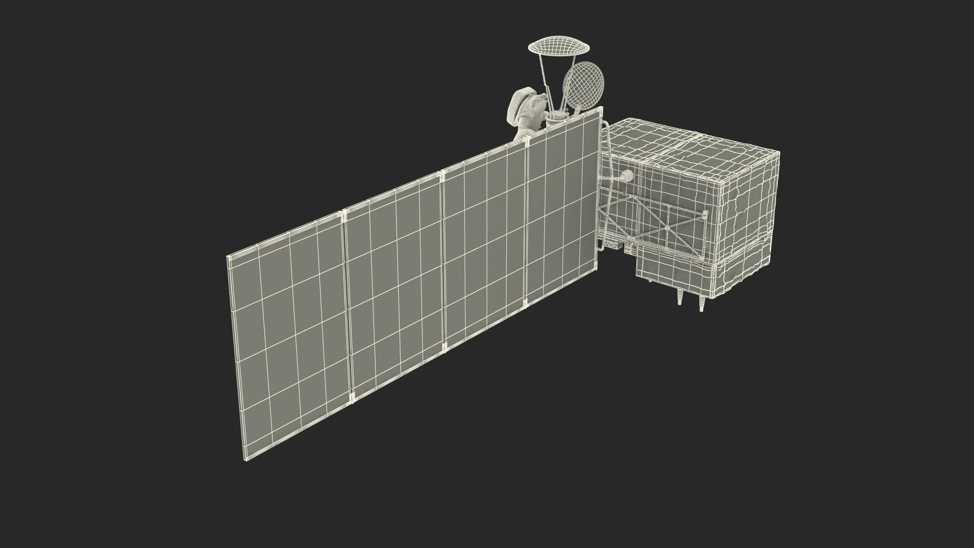 3D Geostationary Satellite With Astronaut Model - TurboSquid 2384661