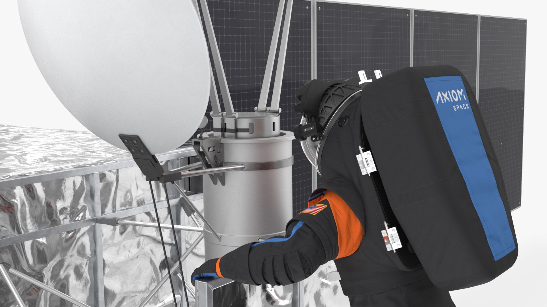 3D Geostationary Satellite With Astronaut Model - TurboSquid 2384661