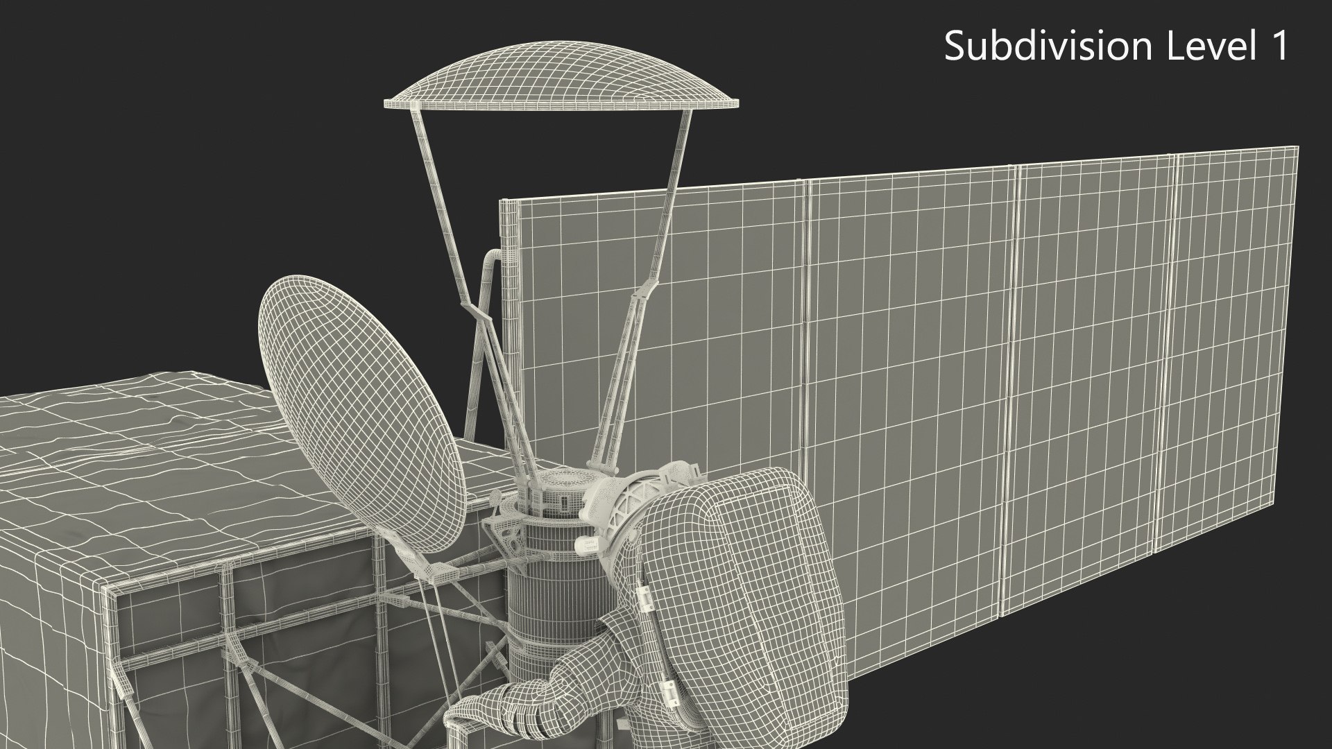 3D Geostationary Satellite With Astronaut Model - TurboSquid 2384661